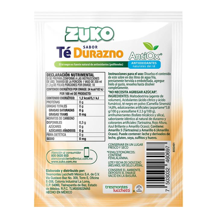 Zuko Bebida en Polvo Té Helado 13 g - H-E-B México