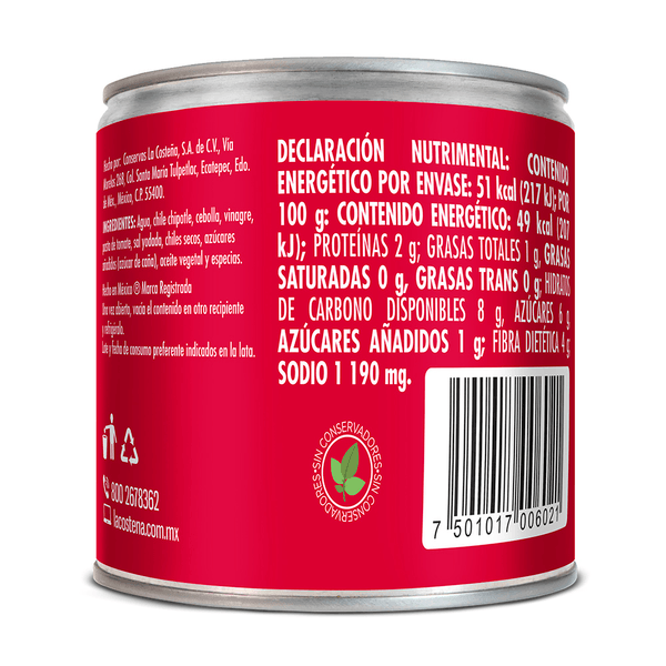 la Costeña Chile Chipotle Adobados Lata 105 g - H-E-B México