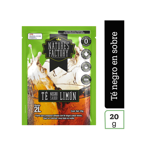 Natures Factory Bebida en Polvo Té Negro 20 g - Mi Tienda del Ahorro