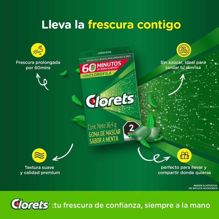 Clorets Goma de Mascar Menta + Clorofila 1 Pz - Mi Tienda del Ahorro