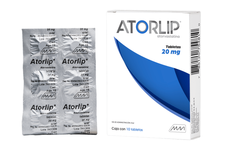 Mavi Atorlip 20 Mg 10 Tab Atorvastatina Gen 10 Pz - H-E-B México