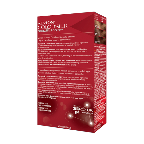 Tinte para Cabello Colorsilk con Queratina Tono 46 Castaño Cobrizo ...