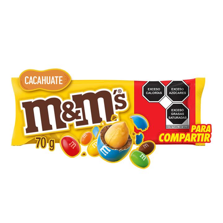 M&Ms King Size Chocolates con Leche y Cacahuate Confitados 70 g - Mi ...