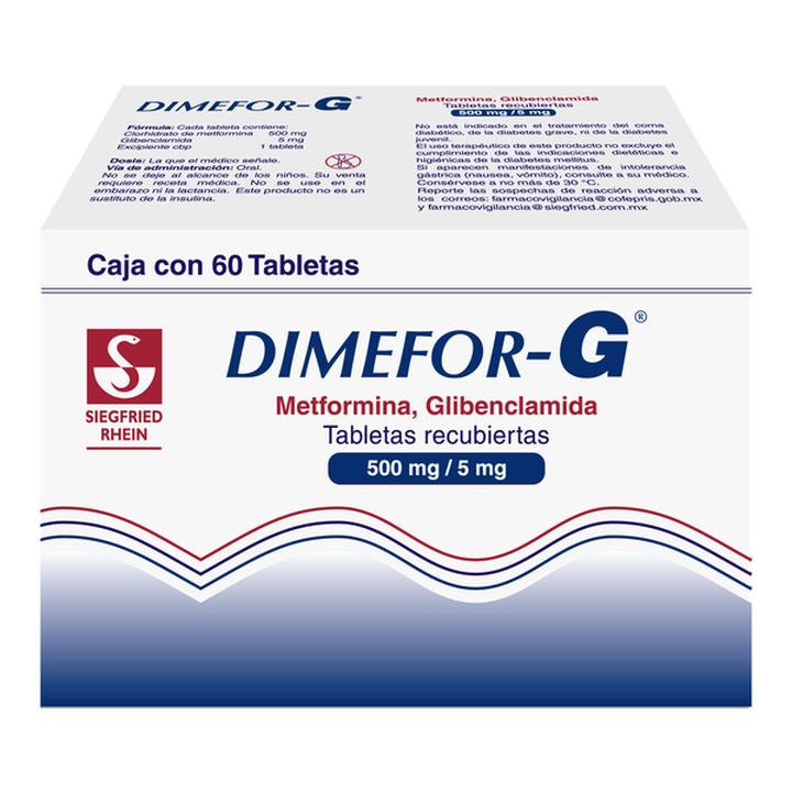 Dimefor-G Metformina Glibenclamida 60 Tabletas - H-E-B México