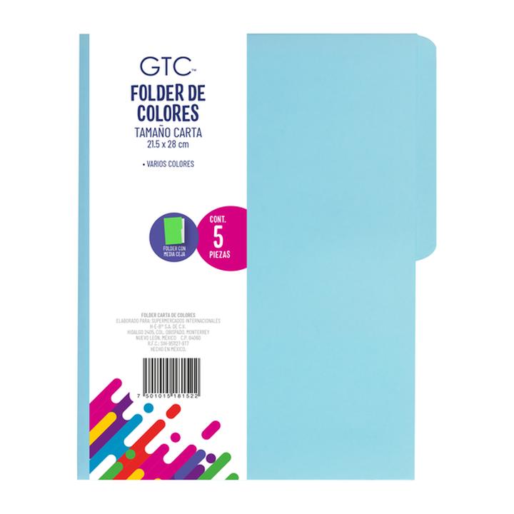 Gtc Folder Colores Pastel Carta Varios 1 Pz - Mi Tienda del Ahorro