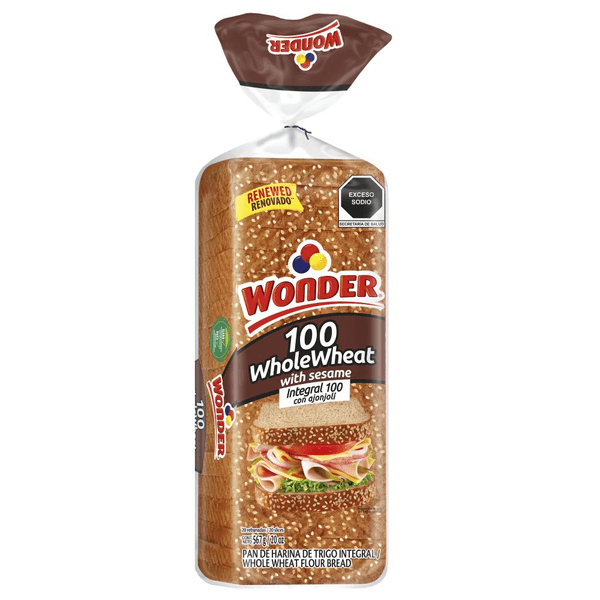 Wonder Pan Integral con Ajonjoli 567 g - H-E-B México