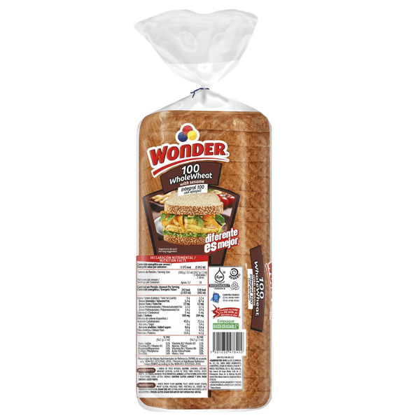 Wonder Pan Integral con Ajonjoli 567 g - Mi Tienda del Ahorro