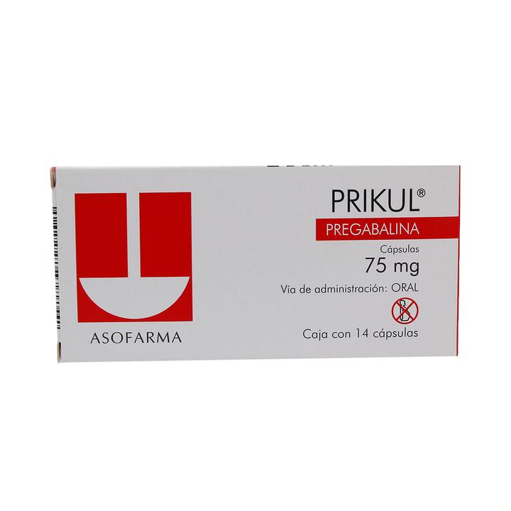 Asofarma Prikul 75 Mg Caps 14 Pregabalina 14 Pz - H-E-B México
