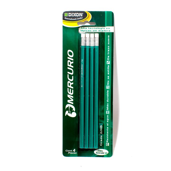 Dixon Lapiz Mercurio Blist Sin Madera 4 pz - Mi Tienda del Ahorro