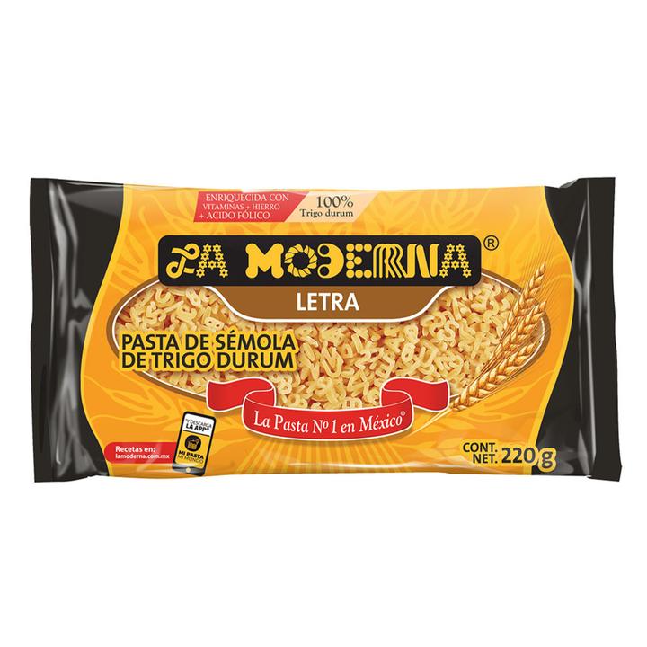 la Moderna Pasta Letras 220 Gr - Mi Tienda del Ahorro