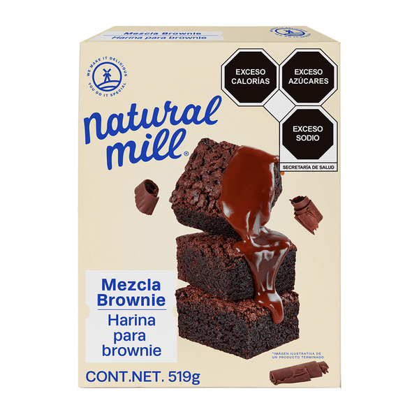 Natural Mill Harina Para Brownie Chocolate 519 g - Mi Tienda del Ahorro