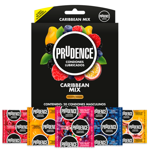 Prudence Condones Caribbean Mix 20 Pz - H-E-B México