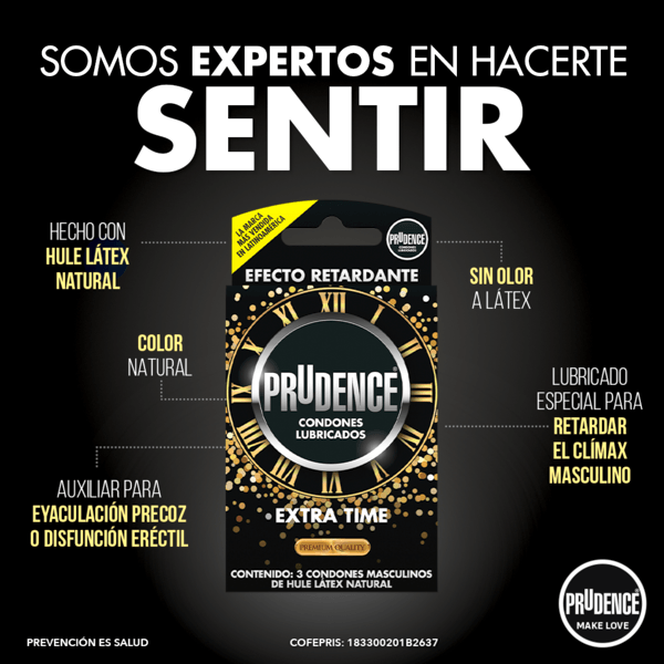 Prudence Condones Extra Time 3 Pz - Mi Tienda del Ahorro