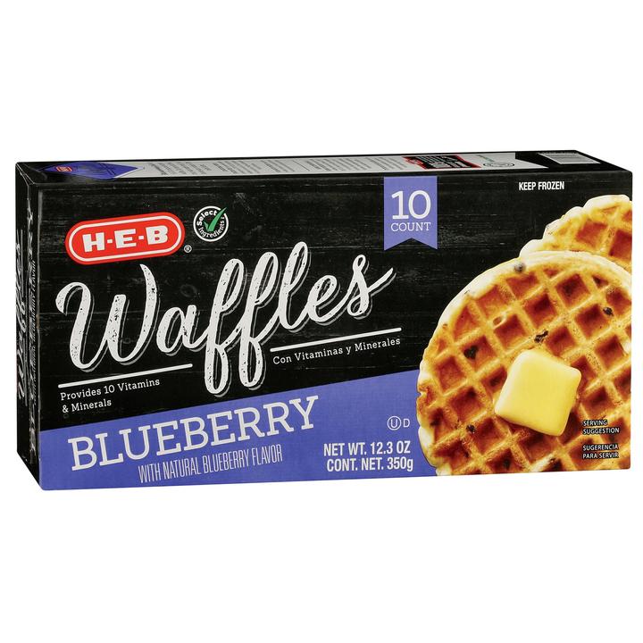 HEB Waffles Blueberry 10 Pz 350 g - H-E-B México