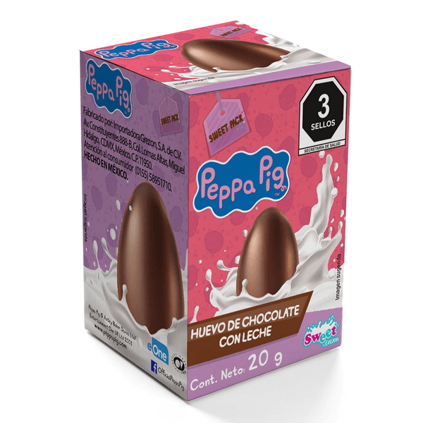 Grezon Huevo de Chocolate con Leche Peppa Pig 20 G - H-E-B México