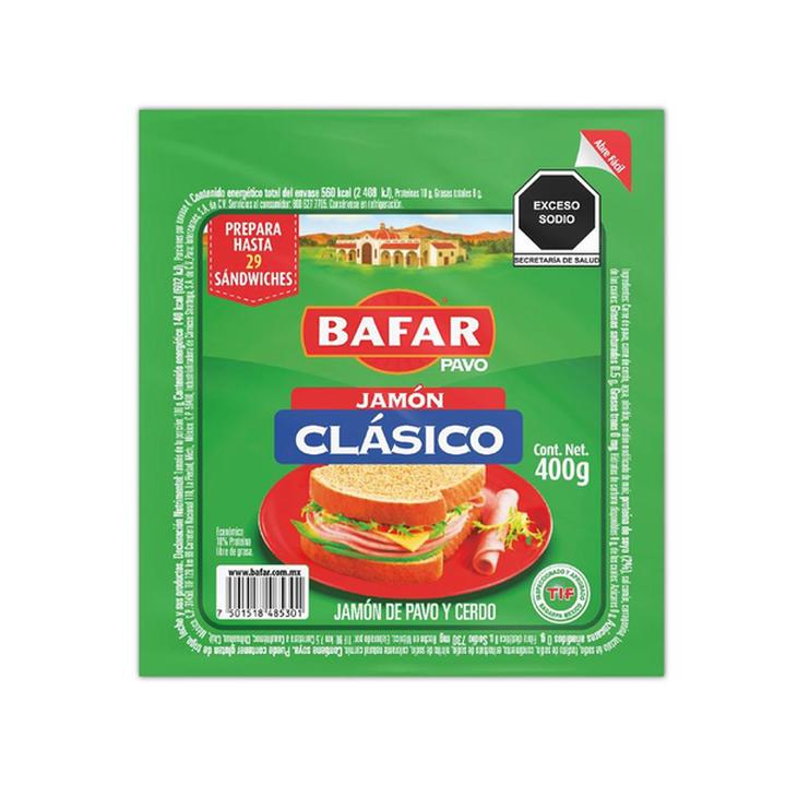 Bafar Jamón Clasico de Pavo y Cerdo 400 g - H-E-B México