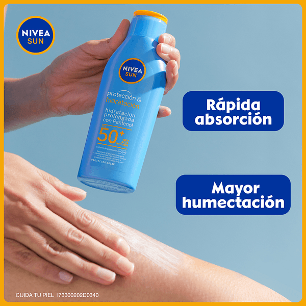 NIVEA SUN Protector Solar Protección & Hidratación FPS50 200 ml - H-E-B ...