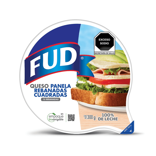 Fud Queso Panela Rebanadas Cuadradas 300 g - Mi Tienda del Ahorro