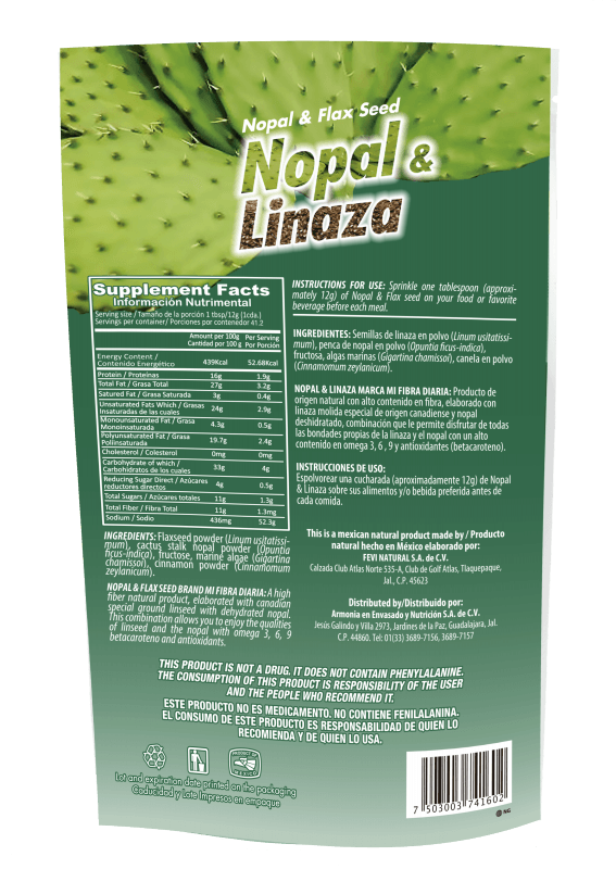 Mi Fibra Diaria Mi Fibra Diaria Nopal Y Linaza Pol - H-E-B México