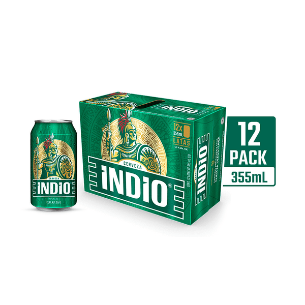 Indio Cerveza Oscura 12 Pack Lata 355 Ml - Mi Tienda del Ahorro
