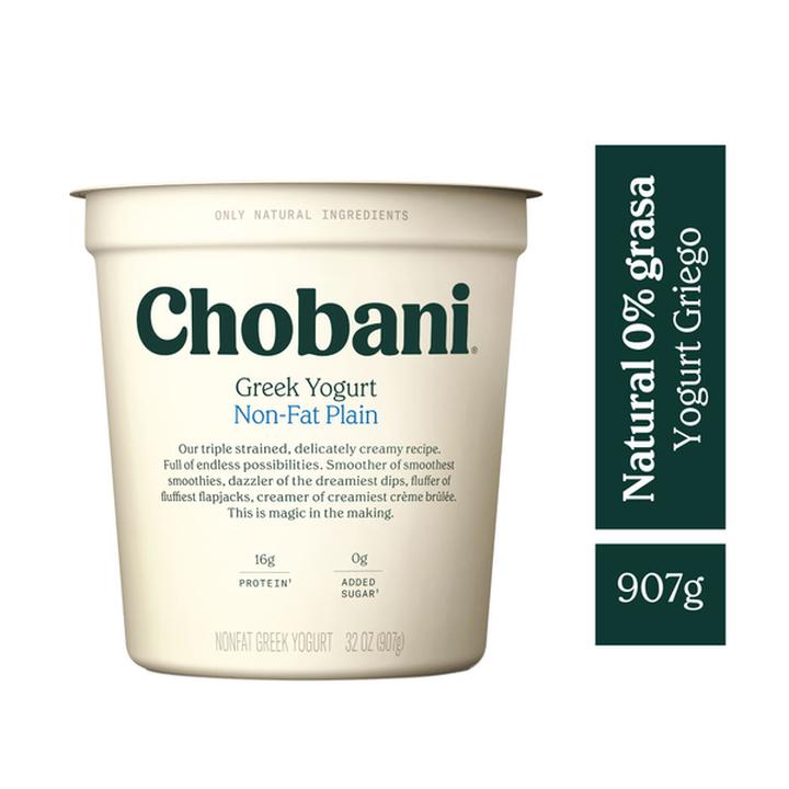 Chobani Yogurt Griego Natural sin Grasa 907 g - H-E-B México