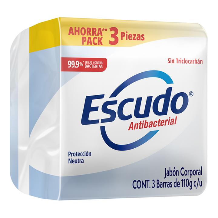Escudo Jabón Multipack Blanco Neutro 3 Pz - Mi Tienda del Ahorro