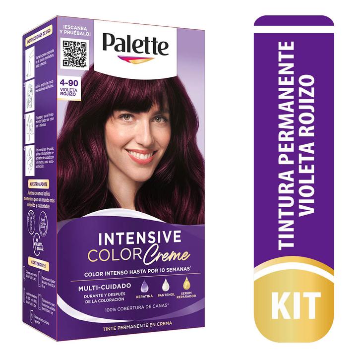 Palette Color Creme Tinte Permanente 4-90 Violeta - H-E-B México