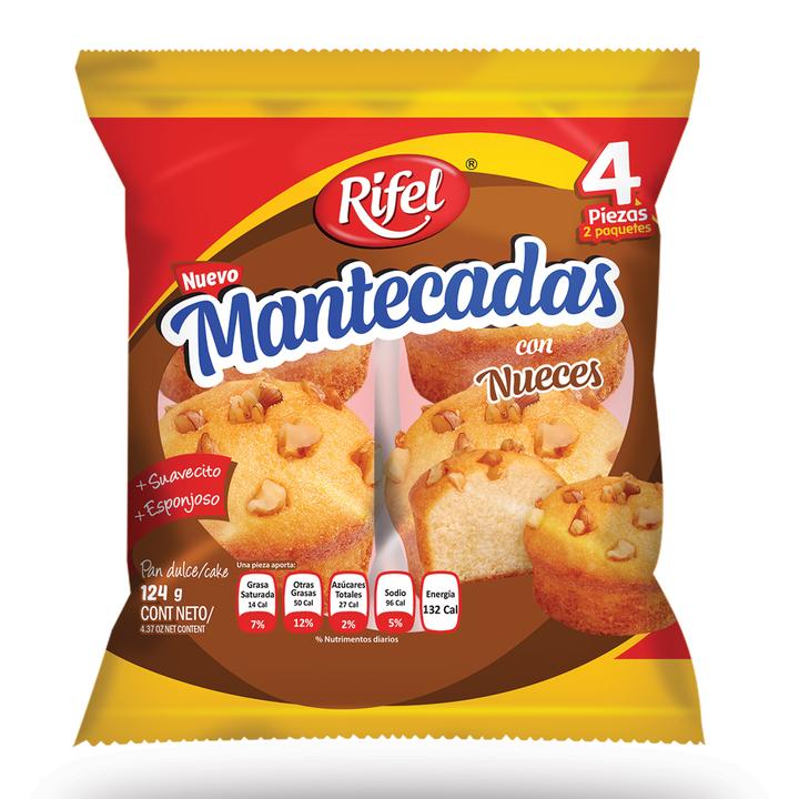 Rifel Mantecadas Nueces 124 g - H-E-B México