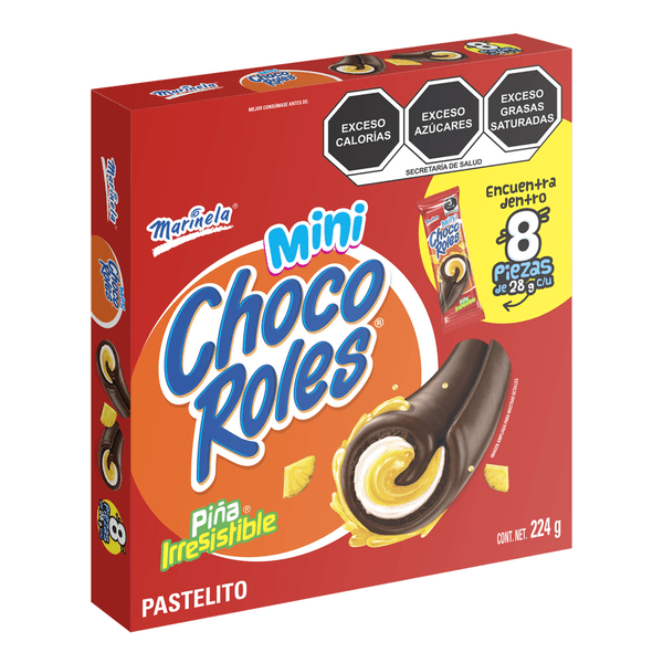 Marinela Mini Choco Rol Caja 8pz 200 g - H-E-B México