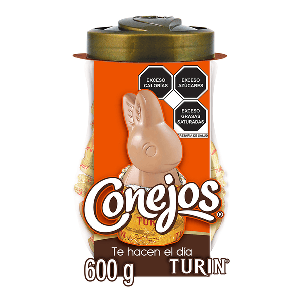 Turin Chocolate con Leche Conejos Vitrolero 600 g - H-E-B México