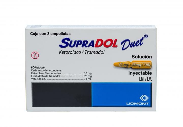 Liomont Supradol Duet 10/25 Mg/Ml 3 Iny 1 Pz - H-E-B México