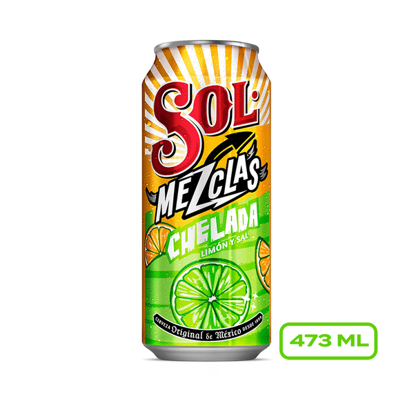 Sol Cerveza Chelada Lata 473 Ml - H-E-B México