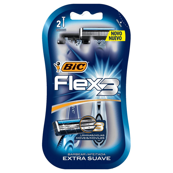 Bic Rastrillo Flex 3 Extra Suave 2 Pz - Mi Tienda del Ahorro