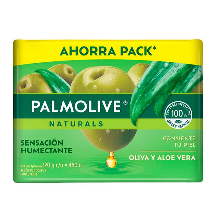 Jabón en Barra Palmolive Naturals Aloe y Oliva Sensación Humectante 120 ...