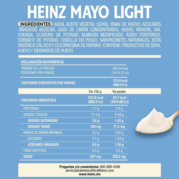 Heinz Mayonesa Light Botella de 380 g - H-E-B México