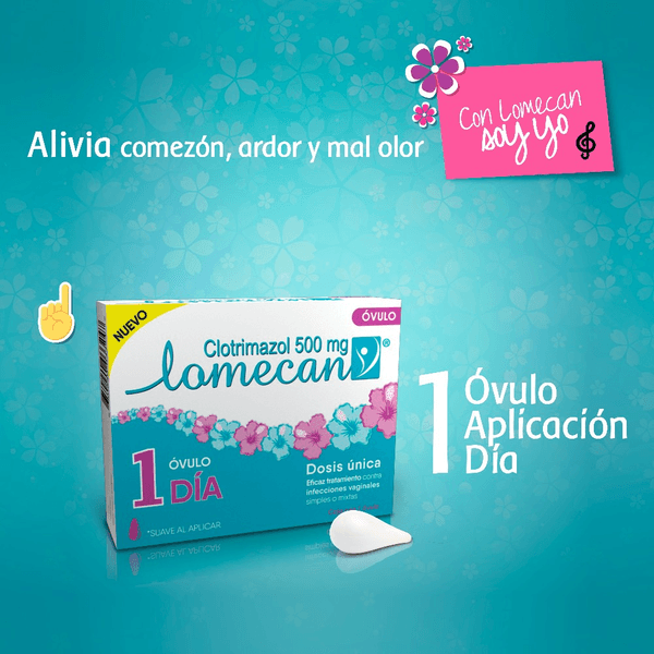 Lomecan-V Antimicotico 1 Ovulo Infeccion Vaginal 1 pz - Mi Tienda del ...