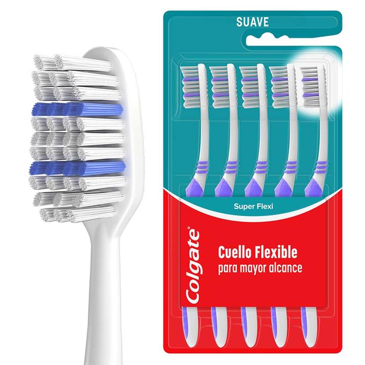 Colgate Cepillo de Dientes Super Flex con 5 pz - Mi Tienda del Ahorro
