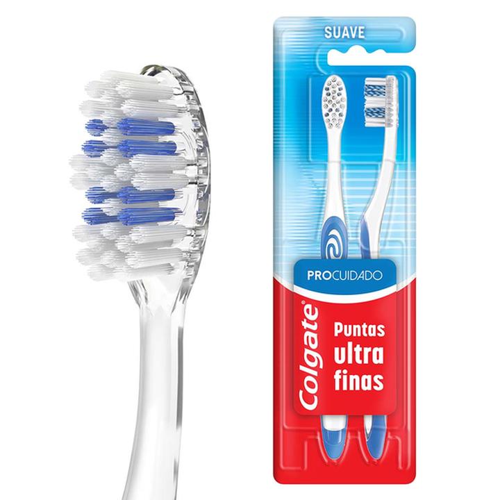 Colgate Pack de Cepillos Dentales Pro Cuidado 2 Pz - H-E-B México