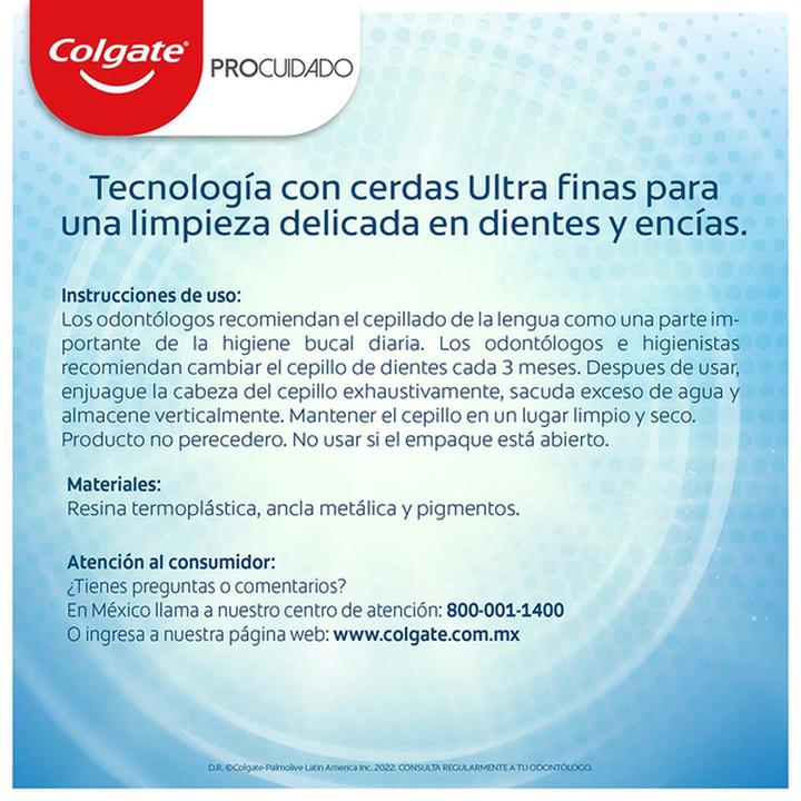 Colgate Pack de Cepillos Dentales Pro Cuidado 2 Pz - H-E-B México