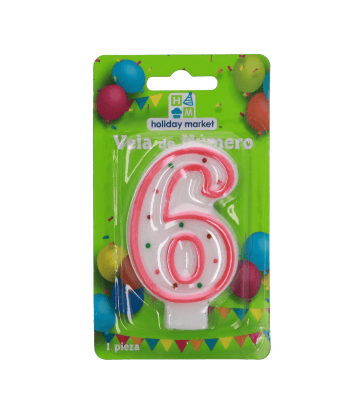 HEB Vela Rosa Pastel Numero 6 24 Cj - H-E-B México