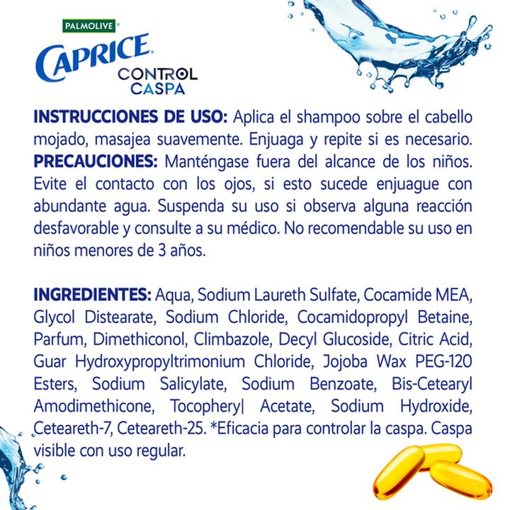 Shampoo Caprice Control Caspa Fuerza con Vitamina E 750 ml - Mi Tienda ...
