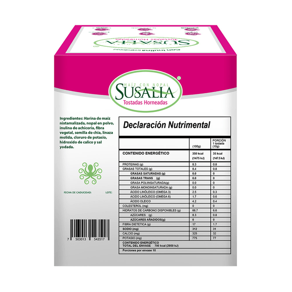 Susalia Tostada Horneada Linaza Y Chia 200 g - H-E-B México