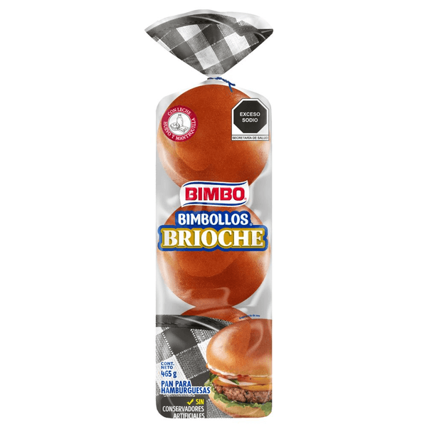 Bimbo Pan Para Hamburguesa Bimbollos Brioche 465 G - Mi Tienda del Ahorro