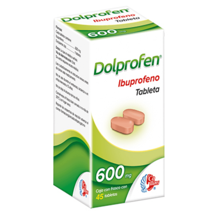Dolprofen Ibuprofeno 600 mg 45 Tabletas - H-E-B México