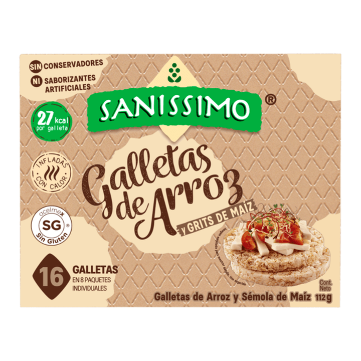Sanissimo Galletas de Arroz Y Maíz 108 g - H-E-B México