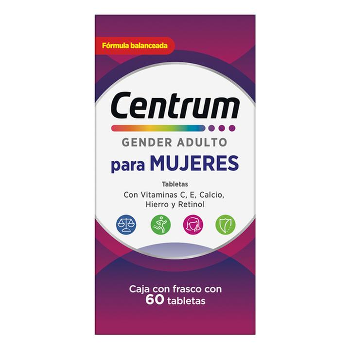 Centrum Multivitamínico Gender +50 Mujeres Frasco con 60 Tabletas - H-E ...