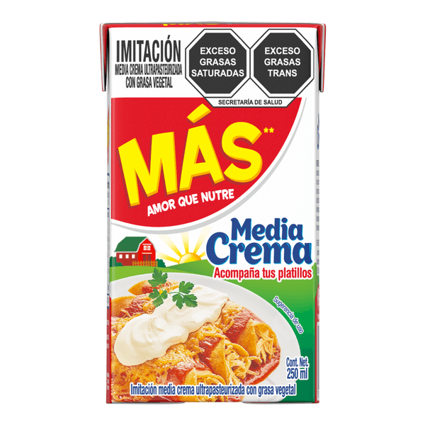 Mas Leche Media Crema 250 Ml - H-E-B México