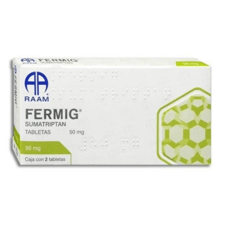 Fermig Sumatriptan 50 mg 2 Tabletas - H-E-B México