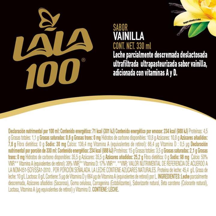 Lala Leche 100 Vainilla 330 Ml - H-E-B México