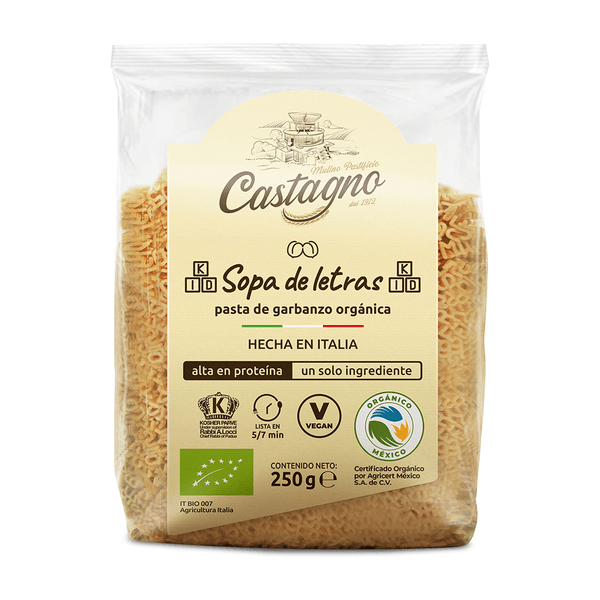 Castagno Pasta de Letras Organica de Garbanzo 250 - H-E-B México